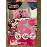 Disney Minnie Mouse Pink & White Microfiber Kid's 4-Piece Full Bed ...