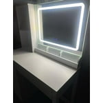 Mainstays Get Ready with Me GRWM Vanity Table with Lighted Mirror and ...
