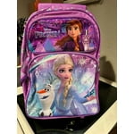 "Disney Frozen 2 Elsa & Anna 16"" Kids Rolling Backpack, Large Luggage ...