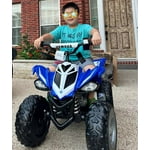 12 Volt Yamaha Raptor ATV Battery Powered Ride-on - Blue and White ...