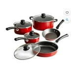 Tramontina 80112/646DS 9-Piece Simple Cooking Nonstick Cookware Set Red ...