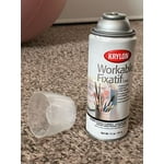 Krylon Workable Fixative Spray Coating, Clear Finish, 11 oz, Reworkable ...
