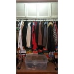 Enhomee Clothes Rack Heavy Duty Clothing Rack with Wheels, Adjustable ...