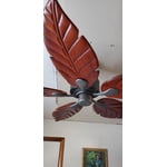 Prominence Home Willow View 52" Aged Brass Tropical Ceiling Fan with 5 ...