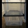 Mainstays 15 Quart Latching Clear Storage Container with Black Lid, Set ...