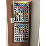 Jetcloudlive Craft Paint Storage Organizer 63 Holes Wall-mounted PVC ...