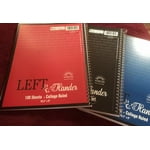 Norcom 3 Pack 100 Count Left-Handed Spiral Notebook, College Ruled ...