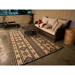 Yamaziot 6' Large Round Outdoor Rug, Polypropylene Reversible Mat for ...