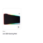 onn Gaming Desk Pad with LED RGB Lighting, Black 32", Rubber Anti-Slip ...