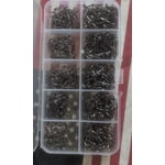 LINKPAL 500pcs Small Fishing Hooks, Assorted Kit with 10 Sizes, Black ...