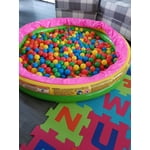 Intex Sunset Glow Inflatable Round Kids Swimming Pool, 3-Ring Air Blow ...