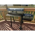 Alpha Joy BBQ Grill & Smoker Assembly, Rust-Resistant Steel in Black ...