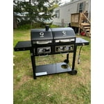 RevoAce BBQ Propane & Charcoal Combo Grill with Side Burner, Black ...