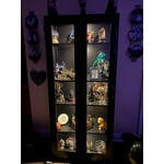 Polup 66''H Vertical Display Cabinet with 4-Tier Curio and Glass Doors ...