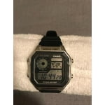 Casio Men's Digital Quartz Watch, Black Resin Strap, Waterproof 100M ...