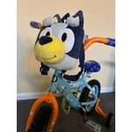 Bluey 12-Inch Kids BMX Bike with Training Wheels, Plush Bag, Steel ...