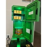 Minecraft Creeper Mini Fridge 8L - Gaming Cooler with 2 Doors, Ambient ...