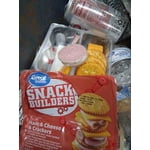 Great Value Ham and Cheese Snack Builders, 3.20 oz, Portable Tray with ...