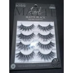 KISS Lash Couture Matte Black Faux Mink False Eyelashes, Strip Lashes ...