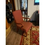 Comfort Pointe Derby Upholstered Green Jacquard Fabric Solid Wood ...