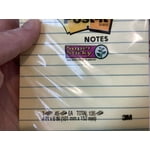 Post-it Super Sticky Lined Notes, 4" x 6", Canary Yellow, 3 Pack ...