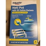 Equate Neti Pot Nasal Wash System for Sinus Congestion Relief, 50 ...