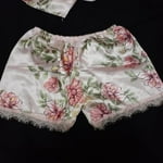 Nituyy 2Pcs Women Satin Silk Sleepwear Lace V Neck Pyjamas Set ...