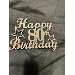 80 Birthday Rose Gold Glitter Cake Topper, 80th Party Decorations ...