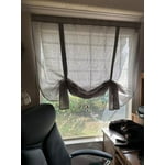 Exclusive Home Loha Indoor Light Filtering Rod Pocket Tie Up Roman ...