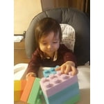 Infantino Soft Sensory Baby Building Blocks 12-Piece Multicolor for 6 ...
