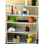 Design Ideas MeshWorks 5-Tier Metal Storage Shelving Unit Rack, Sage ...