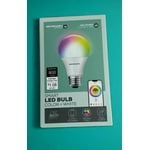 Merkury Smart LED Bulb - 9W (60W Eqv) RGBW Dimmable A19 Light, E26 Base ...