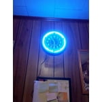Sterling and Noble 11" Vibrant Blue Neon Analog Wall Clock - Walmart.com