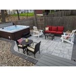 Noble House Hayden 3-Piece Outdoor Wicker/Fabric Bistro Set in ...