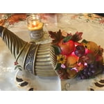 Collections Etc. Color-Changing Cornucopia, Light-Up Fall Decorations ...