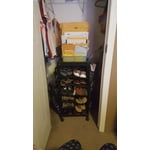 Fashionable Rolling Shoe Rack with Fabric Cubbies - Black - Walmart.com