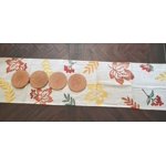 White Pumpkin Embroidered Table Runner 14x70 - Walmart.com