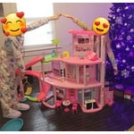 Barbie Dreamhouse Kids Playset with Slide, Deluxe Dollhouse Set, 75 ...