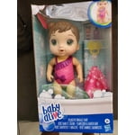 Baby Alive Splash 'n Snuggle Baby Doll, Brown Hair, Water Play Toy with ...
