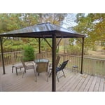 Erommy 10'x13' Hardtop Metal Gazebo with Double Roof, Aluminum Frame ...