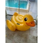 Intex Inflatable Yellow Duck Ride-On Pool Float Toy for Adults, Size ...