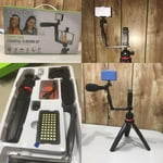 Digipower Super Star Essential Vlogging Kit, with LED Light, Microphone ...