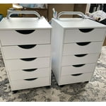 Simply Tidy's White Modular Mobile Chest- Rolling Cabinet with Drawers ...