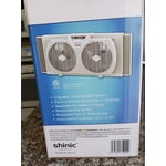 "Shinic 9"" Dual Twin Window Fan, 3-Speed, with Bug Screen, Adjustable ...