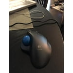 Logitech Ergonomic M570 Wireless Trackball Mouse with Unifying Receiver ...