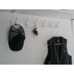 Mainstays 6-Hook 27 In. Hook Board With 45 Lb Working Capacity, White ...