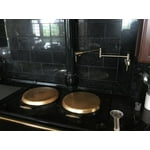 Contemporary Wall-Mount Pot Filler in Matte Black 1165LF-BL - Walmart.com