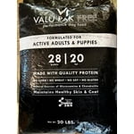 Valupak 28-20 Dry Dog Food, 50 lbs, for Active Dogs and Puppies ...