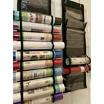 Tysrjsv Vinyl Roll Holder 12/24 Rolls Hanging Adjustable Craft Vinyl ...
