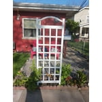 Dura-Trel Cambridge Large 6-ft. Vinyl Arch Trellis for Backyard, Patio ...